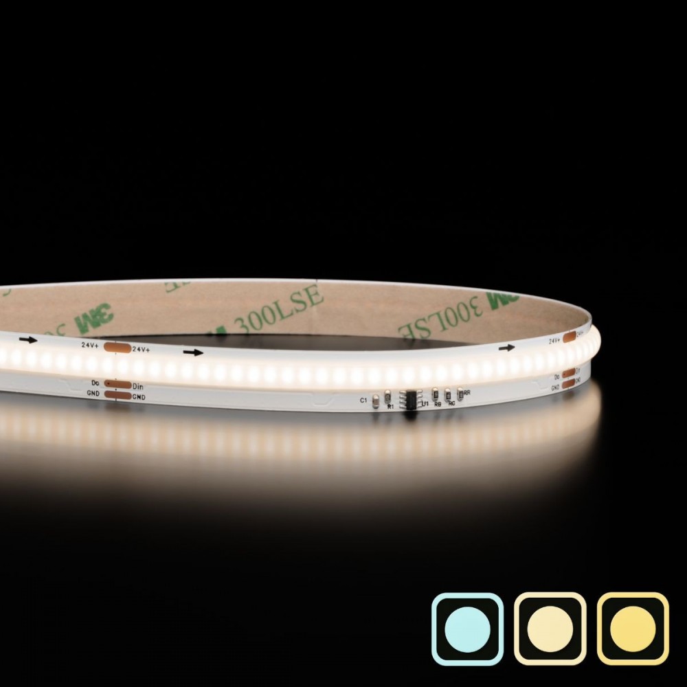 Ruban LED digital COB à la coupe - 12,8W/m - 360 LED/m - IP20 - au ...