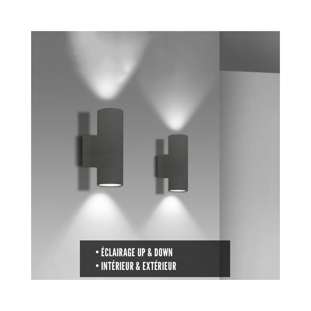 Applique Murale LED Up Down Ext rieur Ou Int rieur 2x8 Watts ByLED fr Applique Murale LED Up Down Ext rieur Ou Int rieur 2x8 Watts ByLED fr